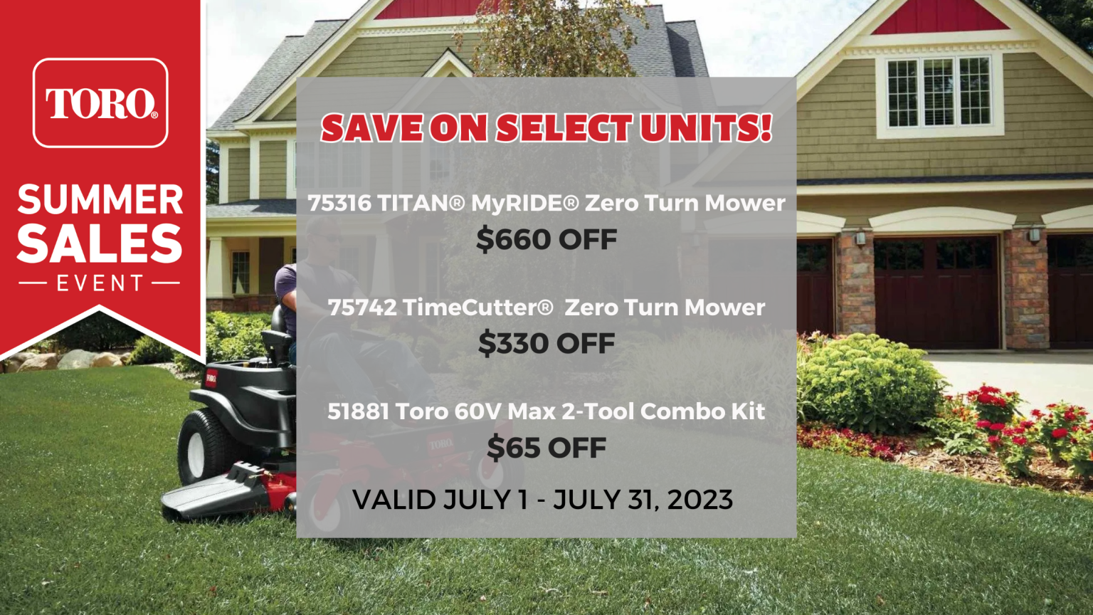Score a deal with Toro's Summer Sale! - Savoy Equipment LTD